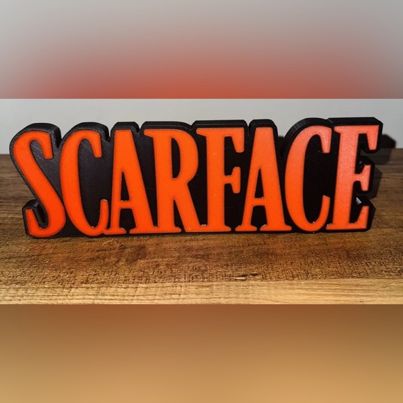 Wall Decor | Scarface 3d Logo Sign Tony Montana Self Standing Display ...